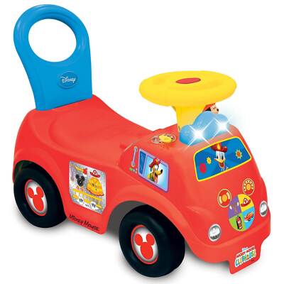 Kiddieland Light n' Sound Mickey Activity Fire Engine Kid Toy Car, Red ...