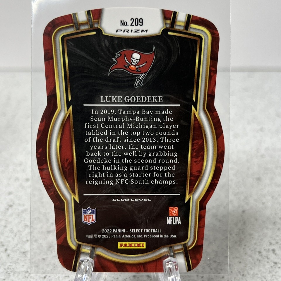 2022 Select Luke Goedeke #209 Club Level Die Cut Silver Prizm ...
