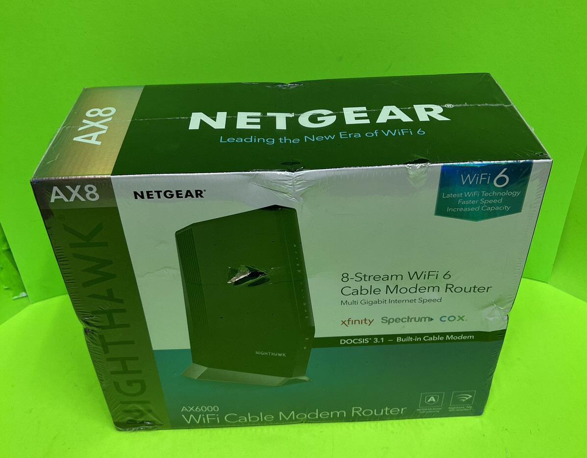 NETGEAR Nighthawk Dual-Band AX6000 Wi-Fi 6 Cable Modem Router for sale ...
