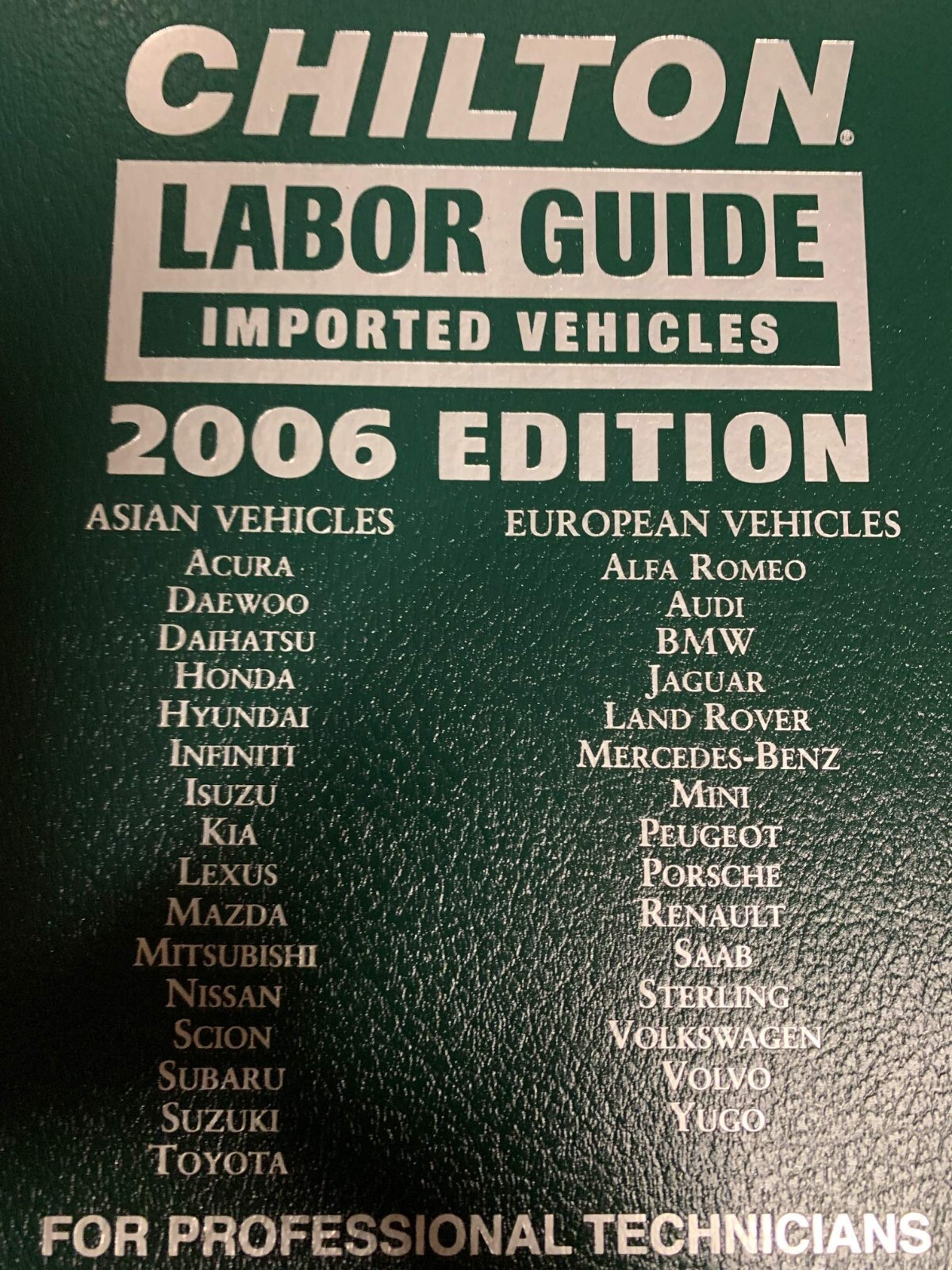 Chilton Import Labor Guide - 2006 Edition - Plus Two Bonus Books | eBay