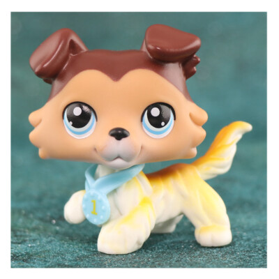 Pet Shop lps Collie 58,Collectable lps Collie Yellow and Brown Body Paw ...