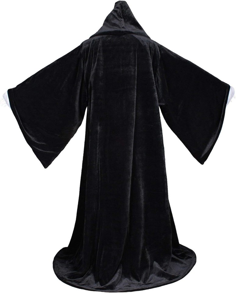 Velvet Wizard Robe with Satin Lined Hood and Sleeves | eBay
