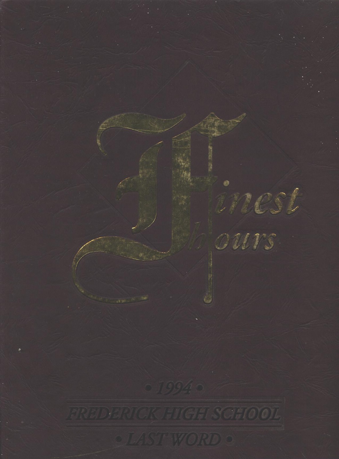 Frederick MD Frederick High School yearbook 1994 Maryland | eBay