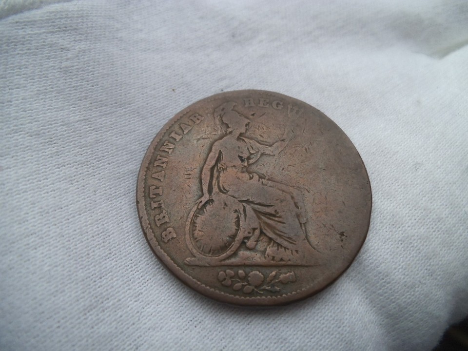 British 1841 Queen Victoria Young Head Copper Penny Coin, condition ...