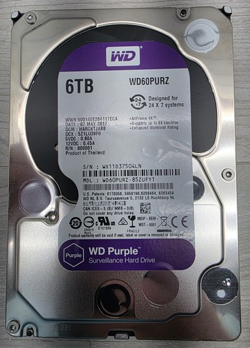 WD Purple 6TB 3.5" SATA HDD | WD60PURZ | Surveillance Hard Drive ...