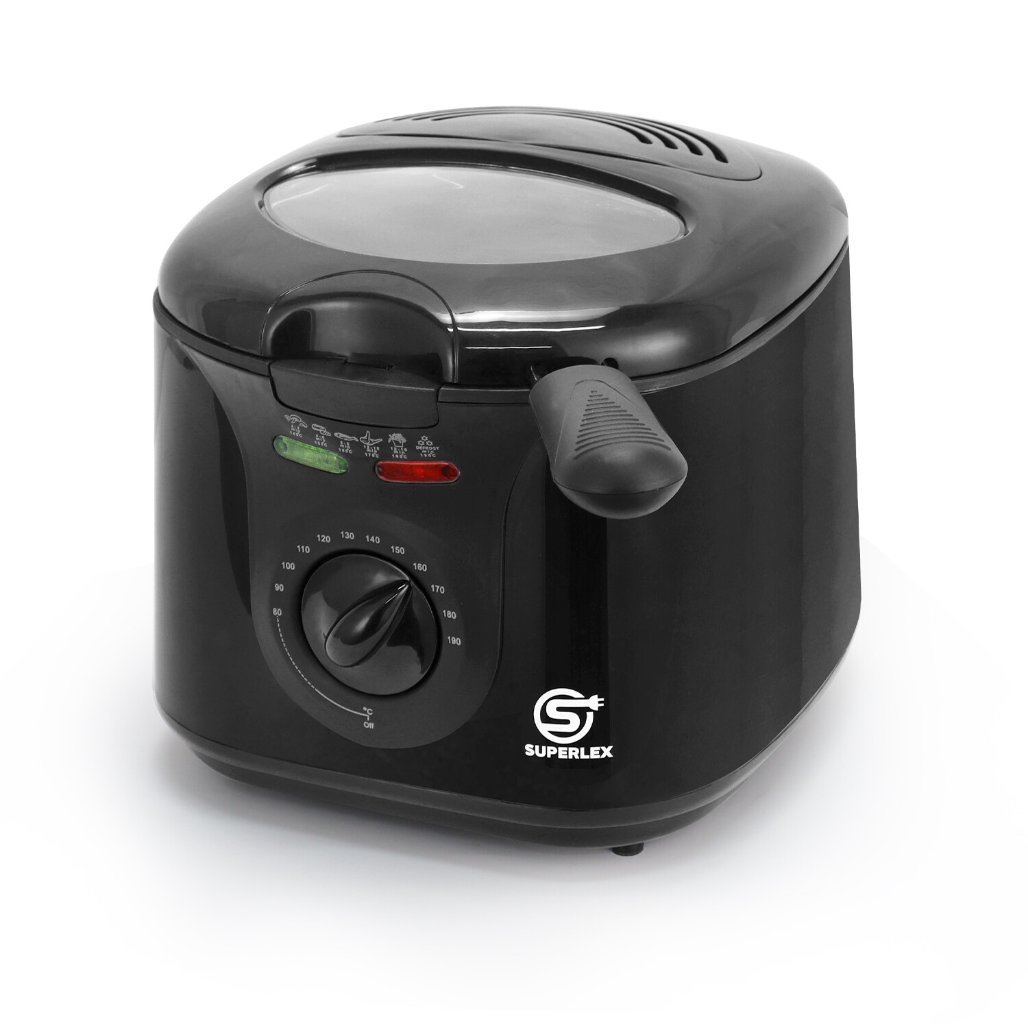 SUPERLEX 2L Deep Fat Fryer Electric Non-stick Chip Pan & Basket Oil Fry ...