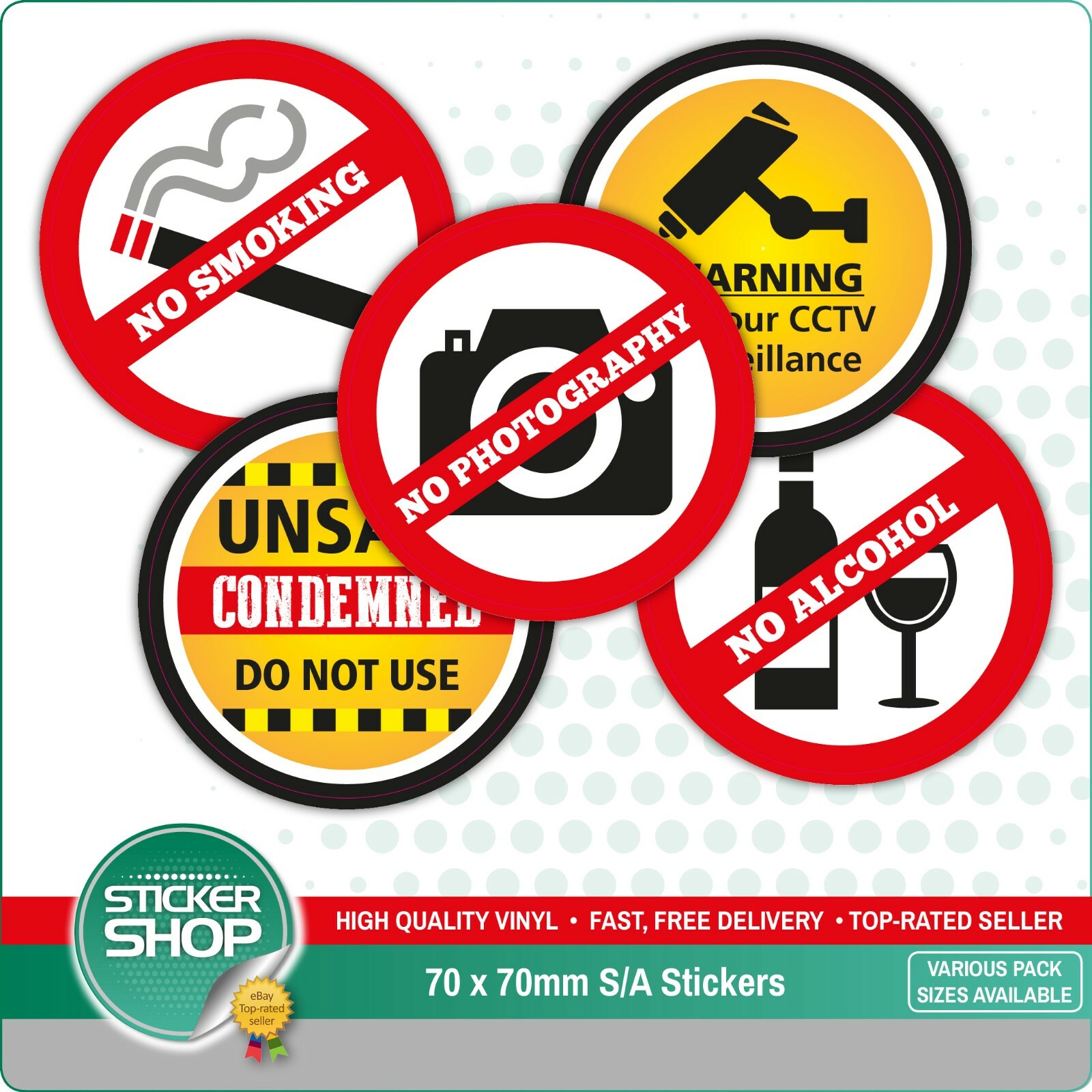 Various Self Adhesive Business Stickers Company Taxi HGV PSV Van Hotel ...