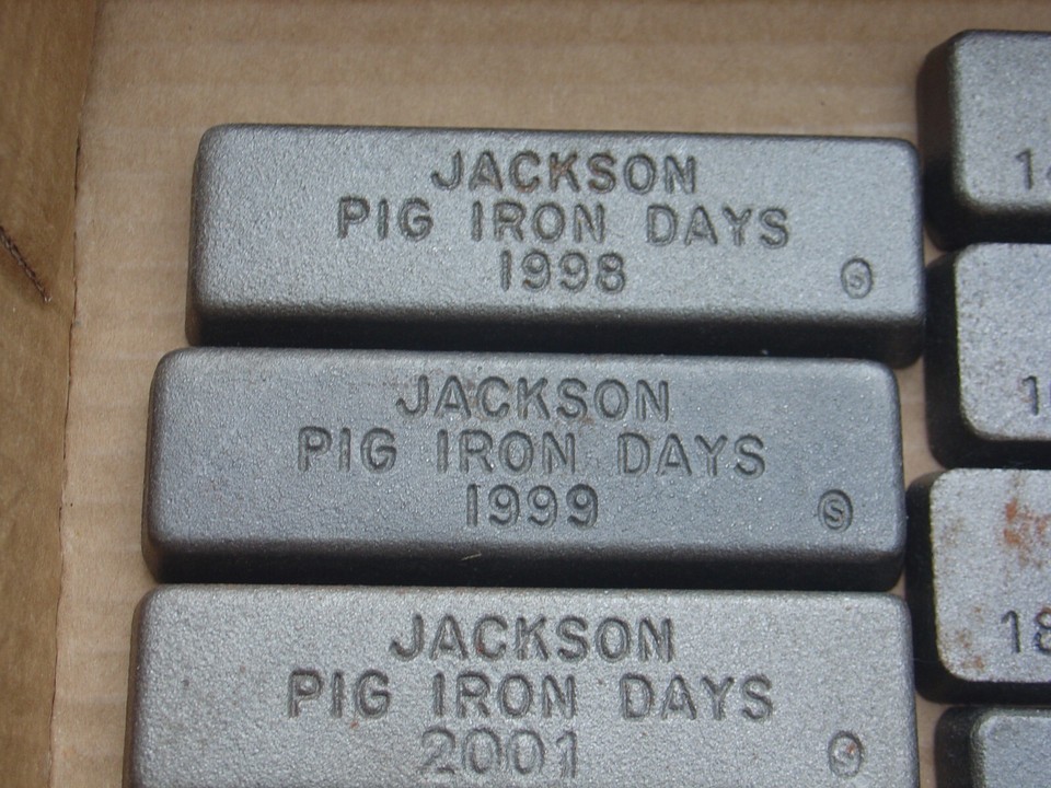 Festival Souvenir Lot Jackson Ohio OH Pig Iron Days Bar Paperweight Lot | eBay