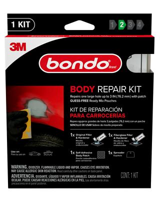 Bondo Body Repair Kit Ready Mix Pouches for Auto Boat Rust and Holes Up ...