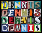 DENNIS Name Poster featuring photos of actual sign letters | eBay