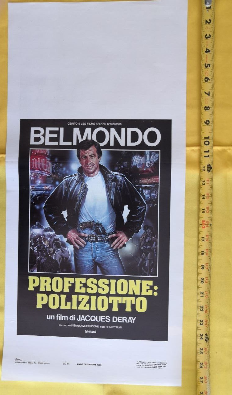 1985 LE MARGINAL Belmondo Mayor French Locandina Italian Movie Poster ...
