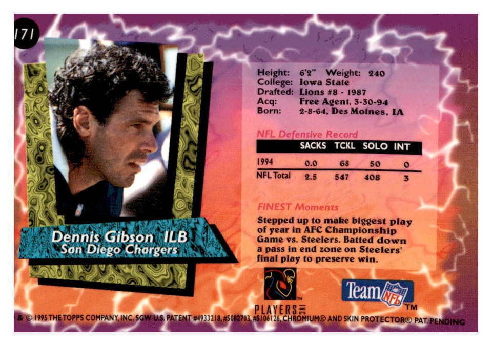 1995 Finest Dennis Gibson 171 | eBay