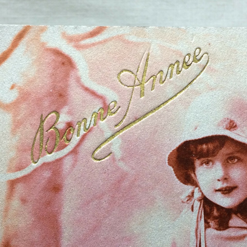 Vintage Photo Postcard SL Bonne Anne French Happy New Year Greeting ...