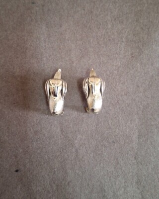 Vtg Napier silver tone clip-on earrings, acorn, squash shape, signed | eBay
