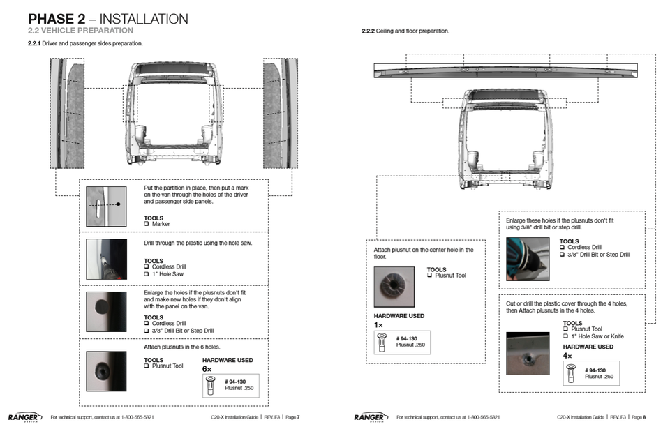 Steel Straight Van Partition With Window – For Ram ProMaster Cargo Area ...