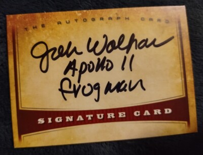 JOHN WOLFRAM APOLLO 11 FROGMAN USA HERO SIGNED AUTOGRAPH SIGNATURE ...