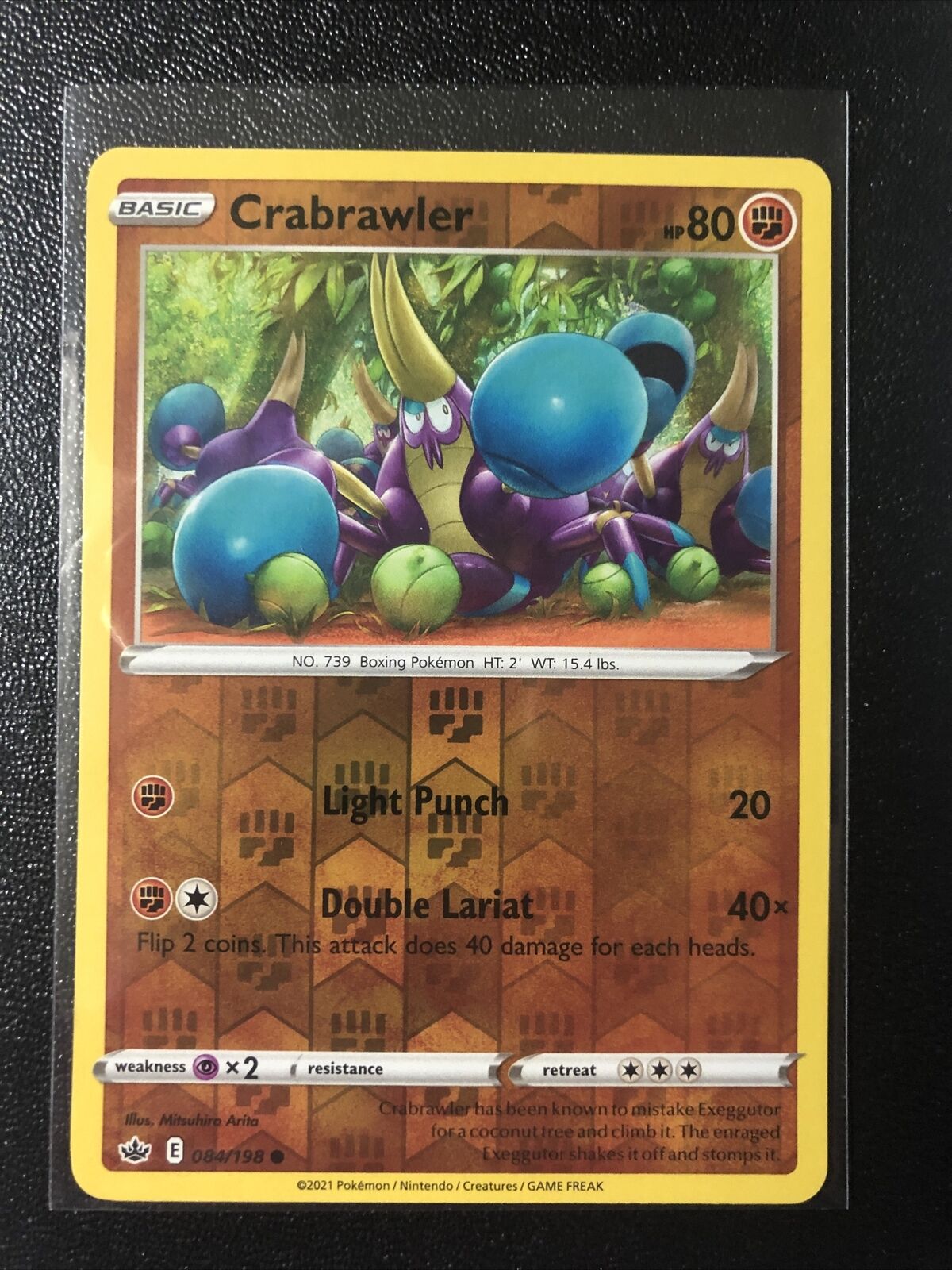 Crabrawler 084/198 Reverse Holo Chilling Reign Pokemon TCG Card NM Pack ...
