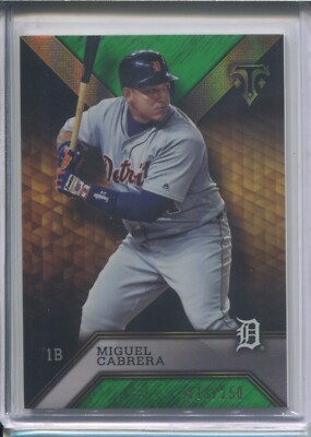 2016 Topps Triple Threads emerald #40 Miguel Cabrera /250 Detroit ...