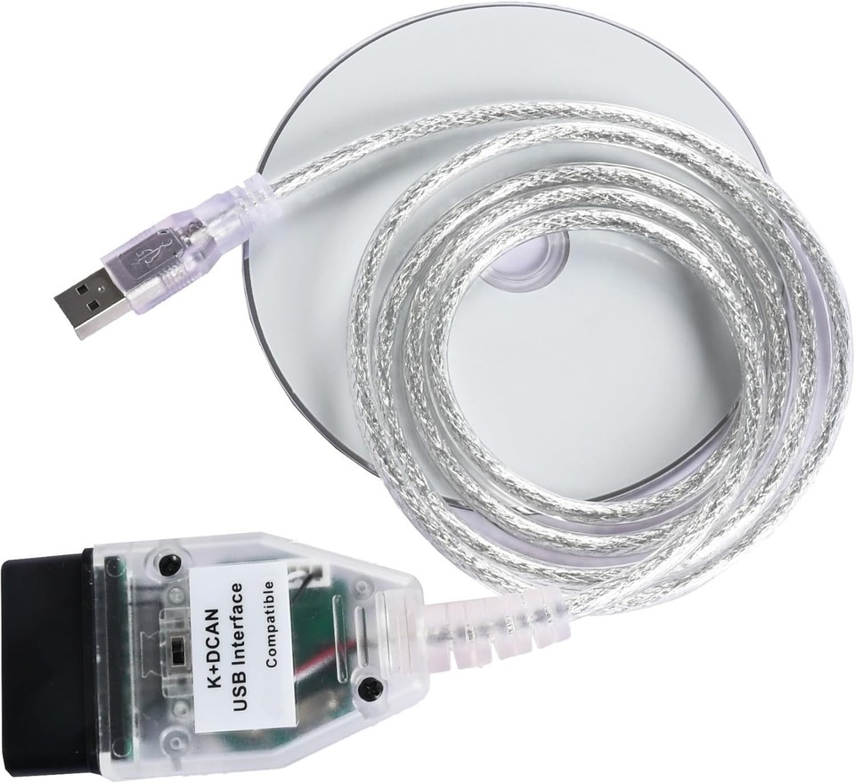 K+DCAN D-CAN KCAN KDCAN Ediabas Cable OBD OBDII and DCAN Switch OBD2 ...