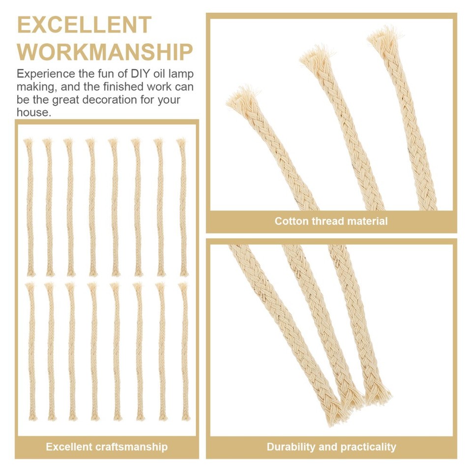 20Pcs Cotton Wicks Labs Experiment Wicks Alcohol Burner Wicks Oil Light ...