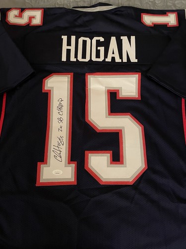 CHRIS HOGAN New England Patriots SIGNED NFL CUSTOM JERSEY JSA COA Auto ...