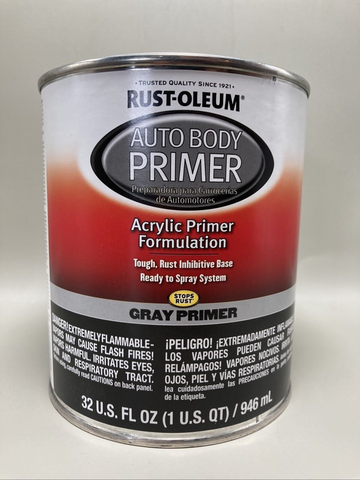 Rust-Oleum 253499 Auto Body Primer Gray Acrylic Primer 32oz Quart | eBay