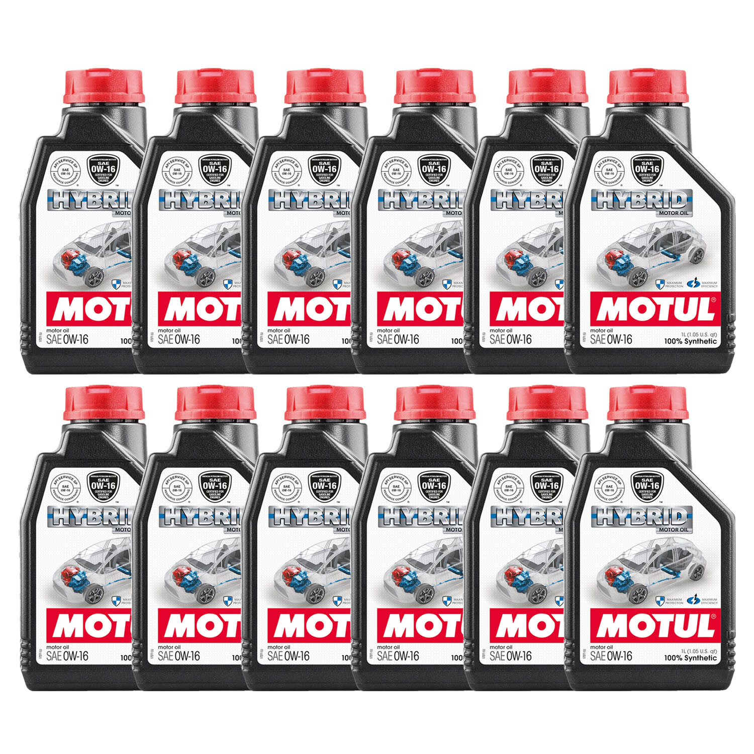 Motul HYBRID 0W16 100% Synthetic 12L Engine Oil 12 x 1L | eBay