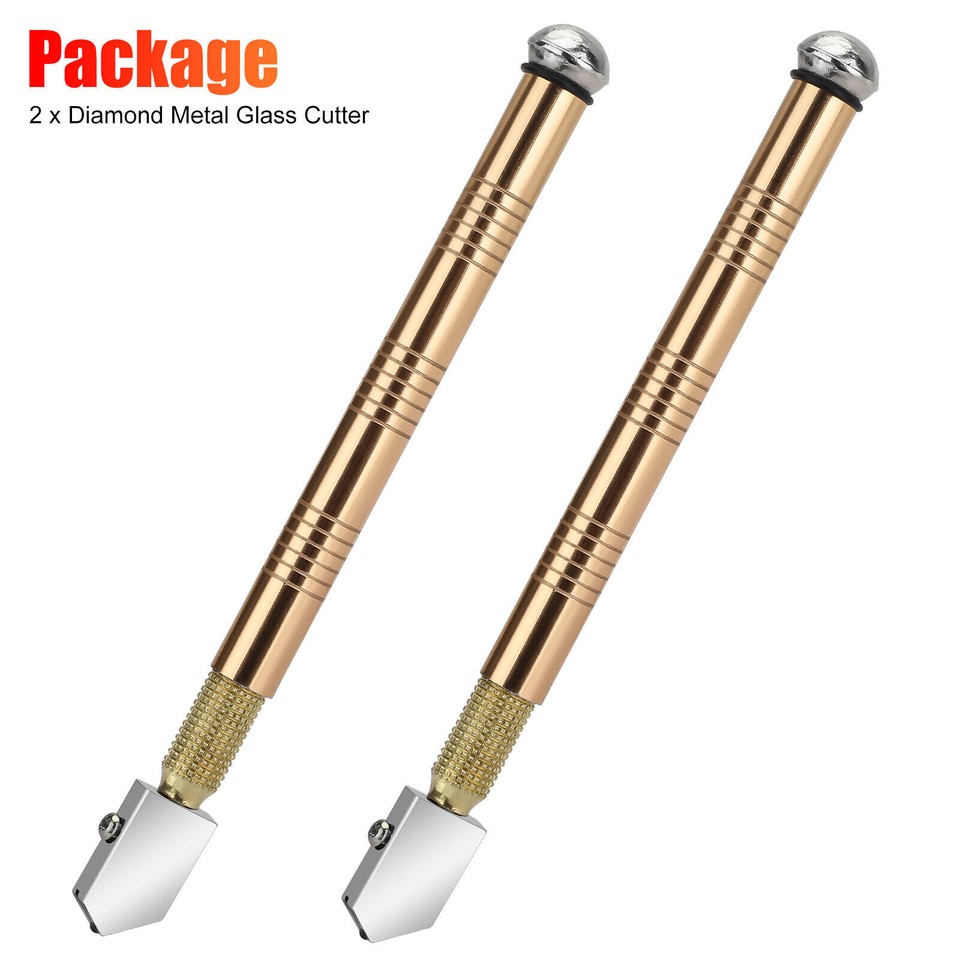 2/4x Professional Diamond Tip Glass Cutter Steel Blade Precision ...