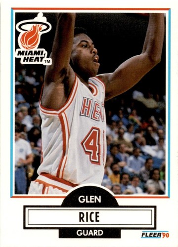 1990-91 Fleer Glen Rice Rookie Miami Heat #101 | eBay