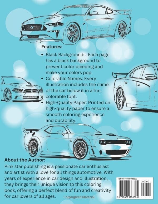 100 modified cars colouring book Creative Car Fun 100 Pages Teens and ...