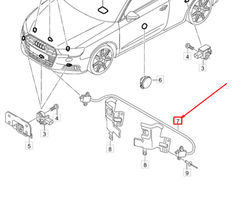 NEW AUDI A3 8V FRONT PEDESTRIAN PROTECTION CRASH SENSOR 8V0959109A ...