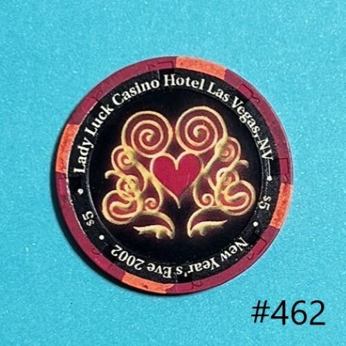 $5 chip Lady Luck Casino Gary Garrison LTD 500 #461 | eBay