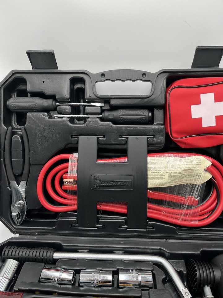 Michelin Premium Emergency Roadside Kit HD Cables Tools Air Compressor ...