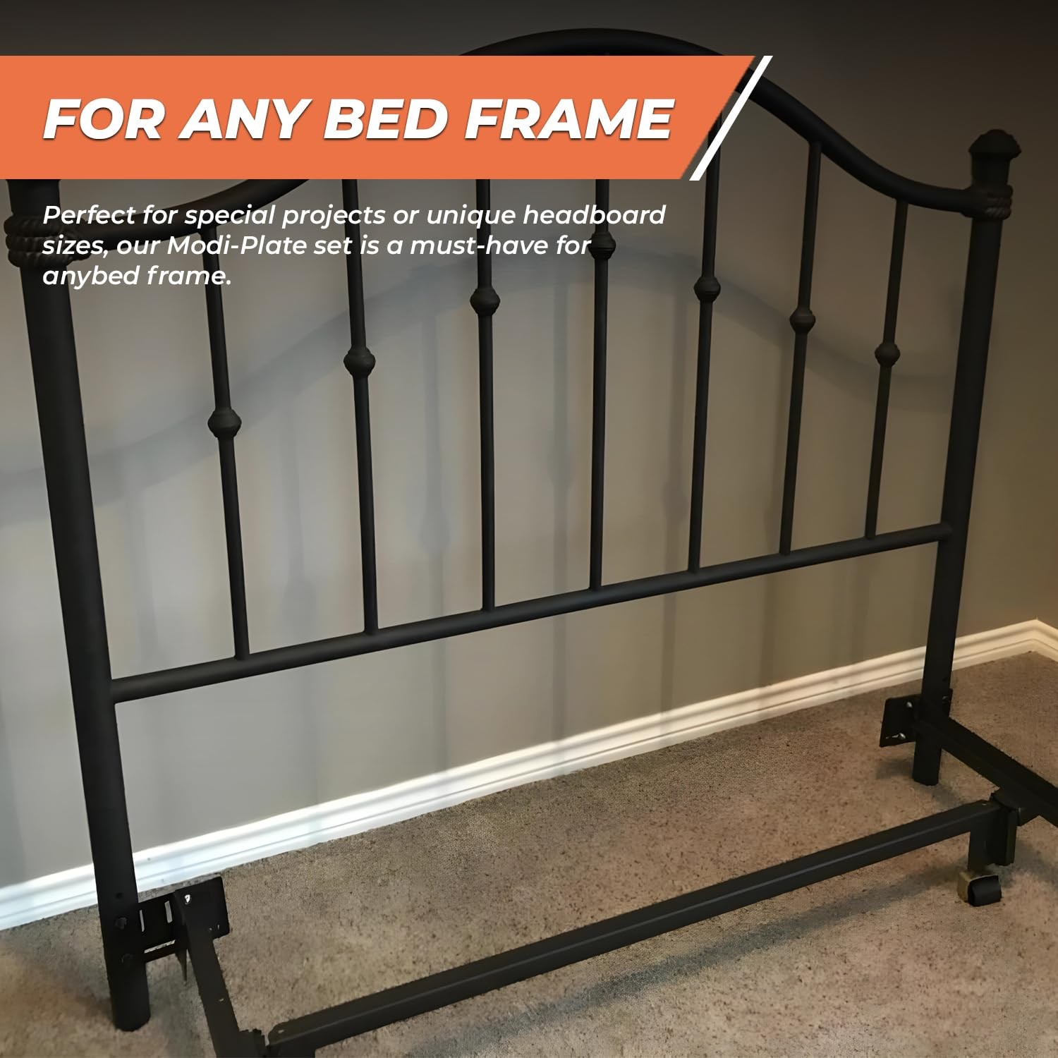 Kings Brand Bed Frame Headboard Bracket Modification Modi-Plate, Set of ...