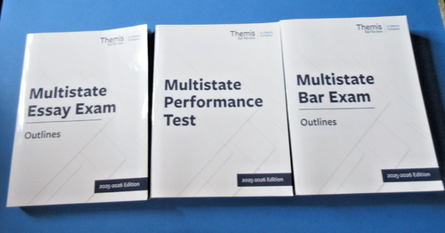 Themis Bar Review Set of 3 Multistate Essay, Bar Exam + Performance PB ...