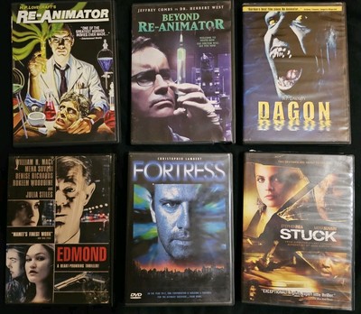 6 DVD Stuart Gordon Horror lot Dagon RE-ANIMATOR Fortress Edmund Stuck ...