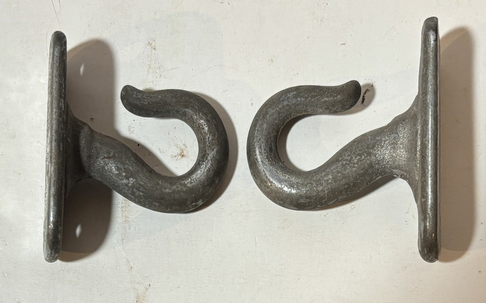 Pair of Iron Plant, Laundry, Farm, Barn, Rope, Hooks | eBay