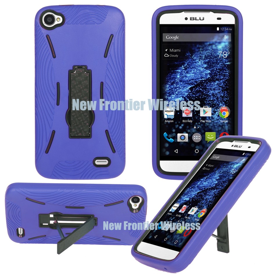 For BLU Dash X Plus XP D950U Heavy Duty Hybrid Kickstand Case + Screen ...