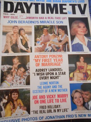 Jonathan Frid, Audrey Landers, Bill Hayes - Daytime TV Magazine 1974 | eBay
