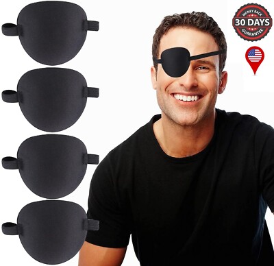 2× Adjustable 3D Eyepatch Right or Left One Eye Cover Lazy Eye Adults ...