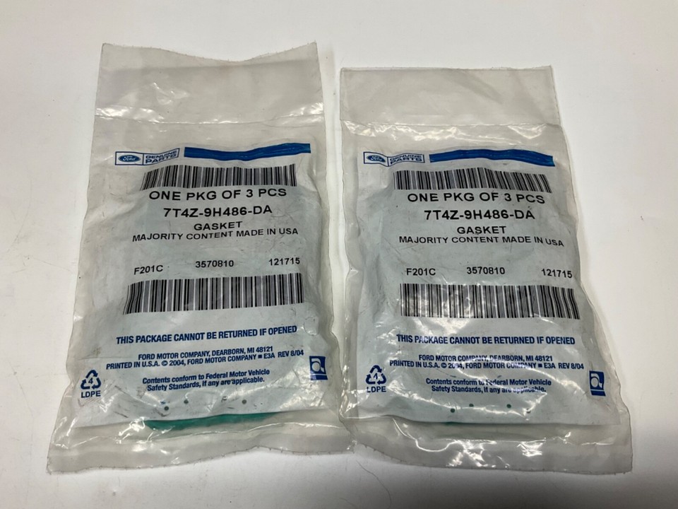 FORD Genuine Fuel Injection Plenum Gasket 7T4Z-9H486-DA Set X 2 PACK of ...