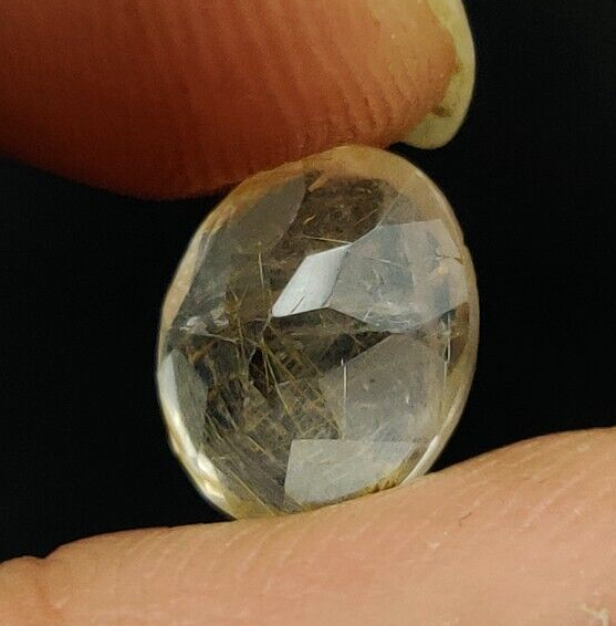 2.60 Ct Natural Rutilated Quartz Faceted Cut Oval 9.70x7.7mm Loose ...