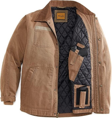 Venado Concealed Carry Jacket for Men - Heavy Duty Canvas - Conceal ...