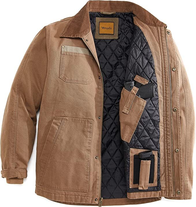 Venado Concealed Carry Jacket for Men - Heavy Duty Canvas - Conceal ...