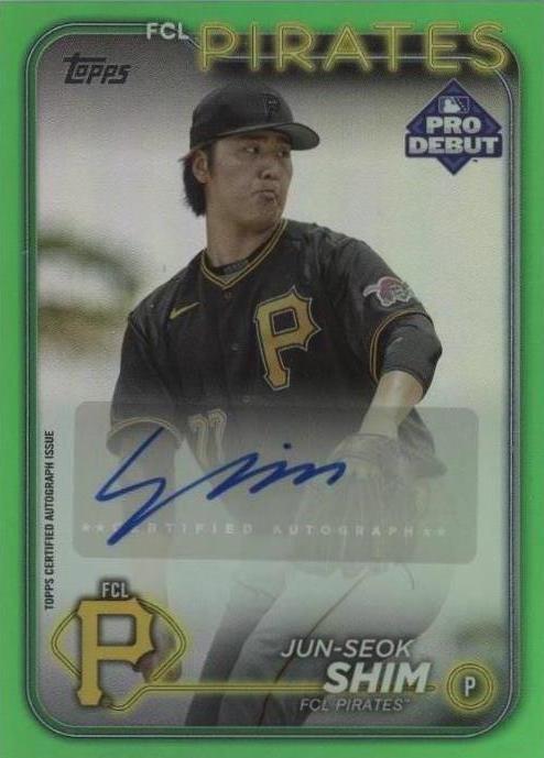 2024 Topps Pro Debut - Jun-Seok Shim #PD-59 Green Foil Autographs /99 ...