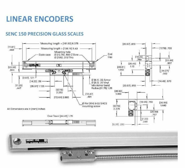 Acu-rite Linear SENC 150 Encoder 558115-20 AcuRite 20 Inch With Adapter ...