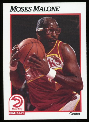 1991-92 NBA Hoops Basketball Moses Malone Card #2 Hawks HOF | eBay