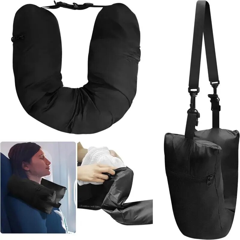 Fillable Travel Neck Pillow Stuffable Neck Bag Pillow Pillowcase ...