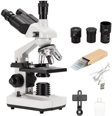 40X-5000X Compound Microscope, Professional Trinocular Microscope ...