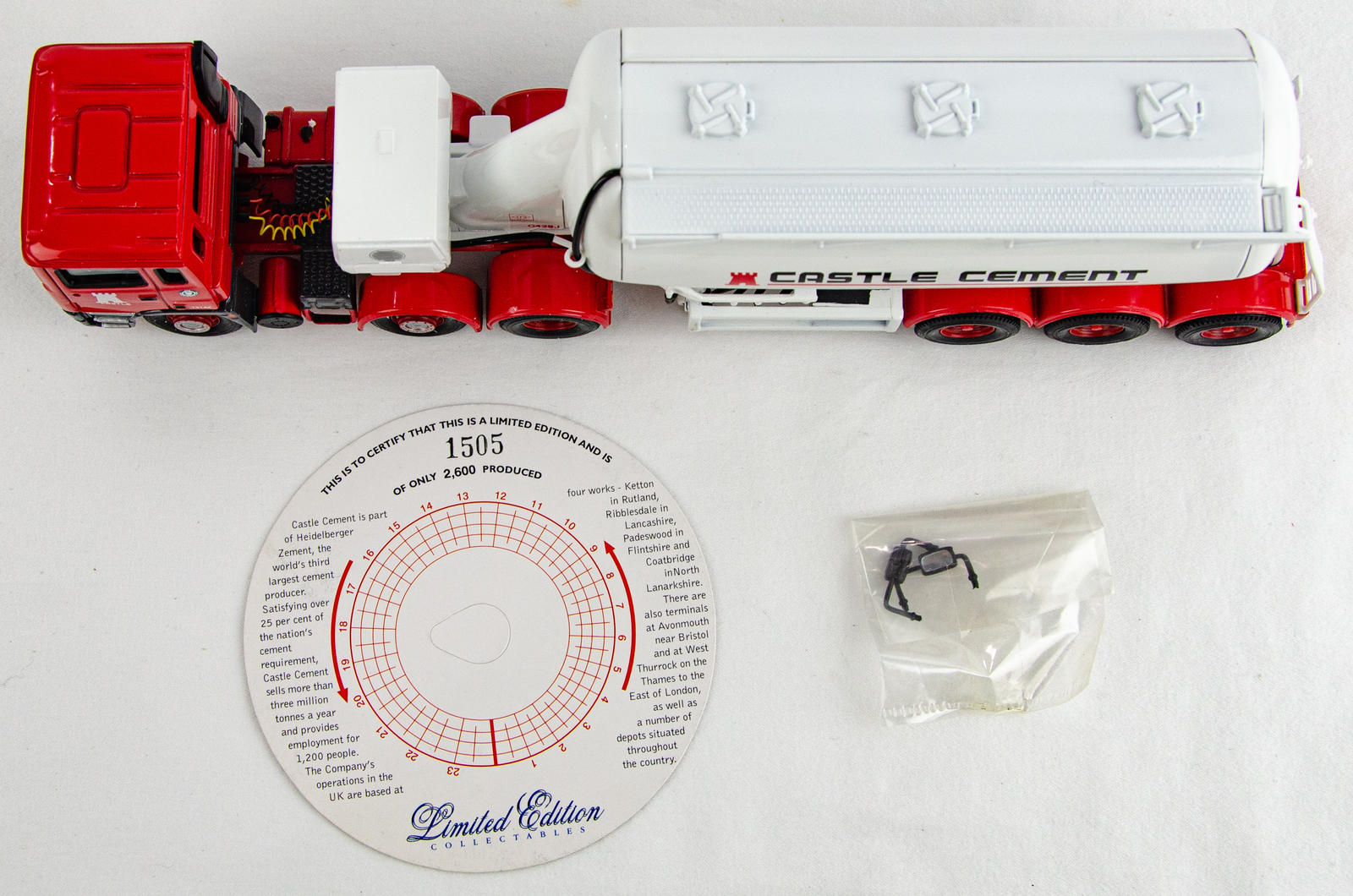 Corgi 74903 ERF EC Powder Tanker Castle Cement Red 1:50 Diecast Model ...